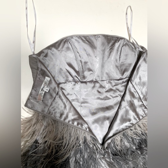Sue Wong | Dresses | Sue Wong Silk Ombre Ostrich Feather Sequin Jewel ...